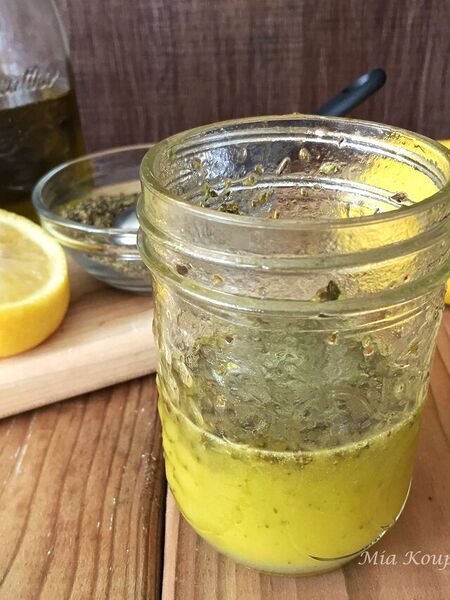 Authentic Greek Salad Dressing Recipe (Easy & Homemade) - Mia Kouppa