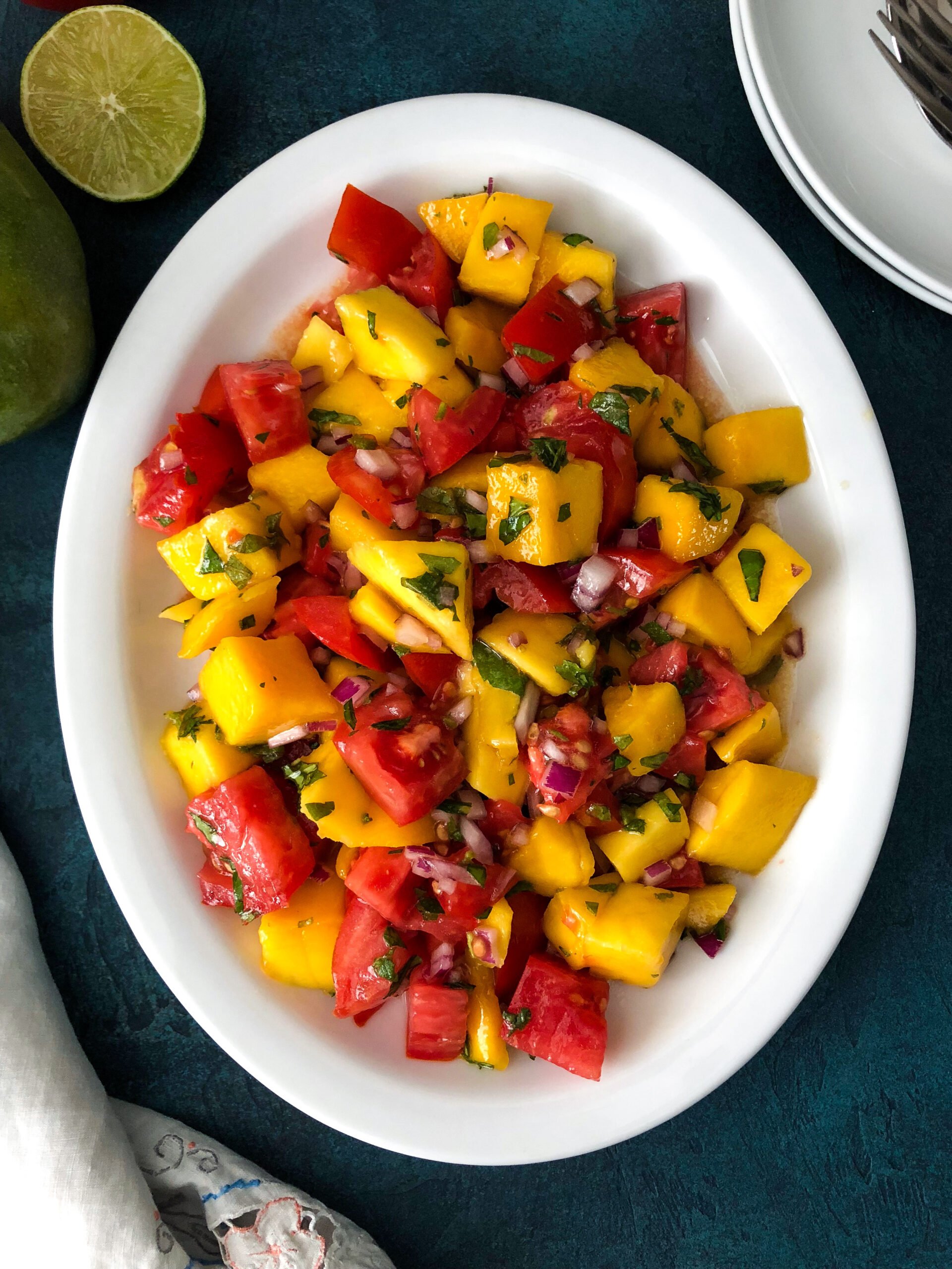 Tomato and Mango salad - Mia Kouppa