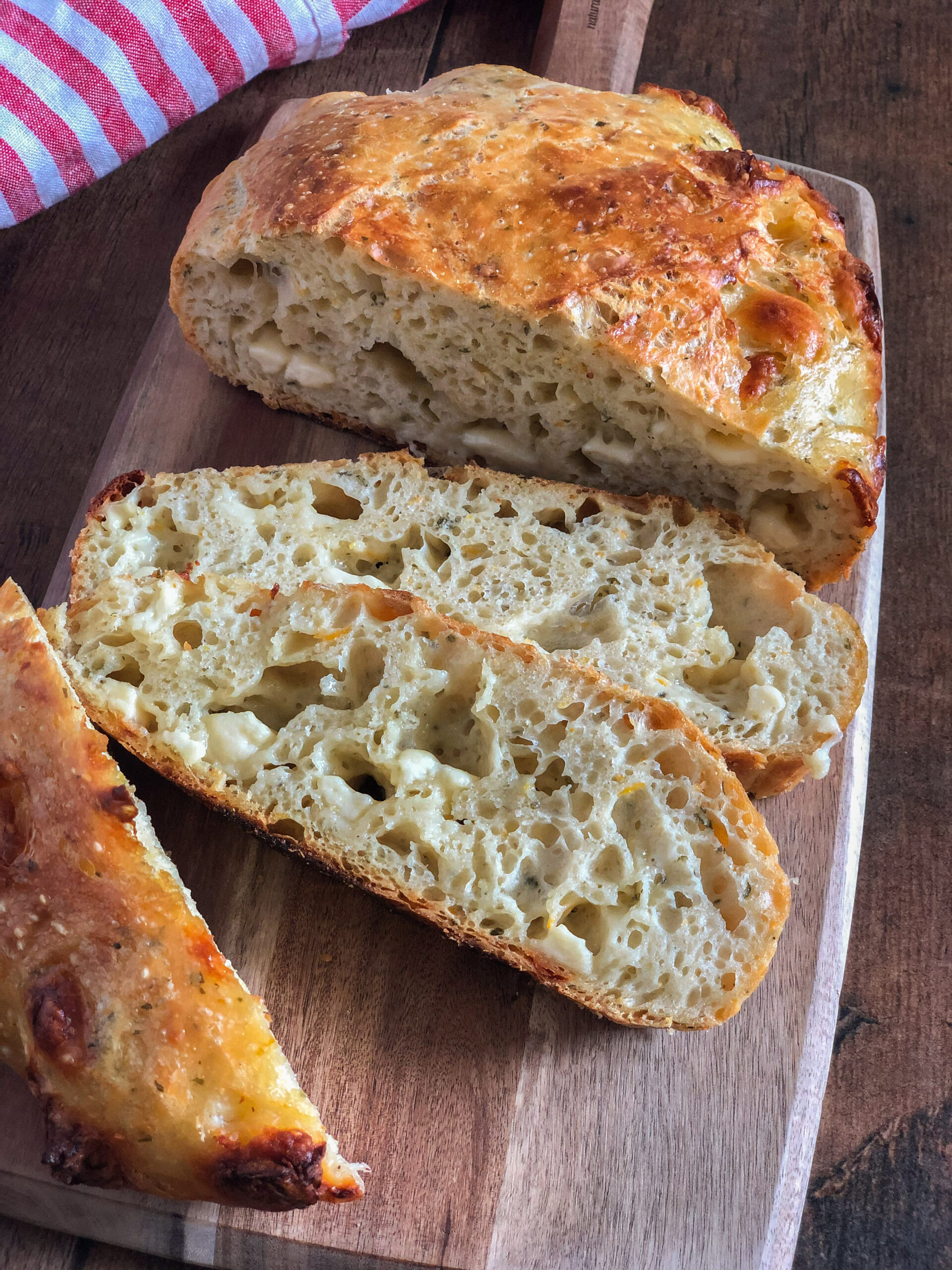 No-knead bread with halloumi, mint and orange - Mia Kouppa, Greek food