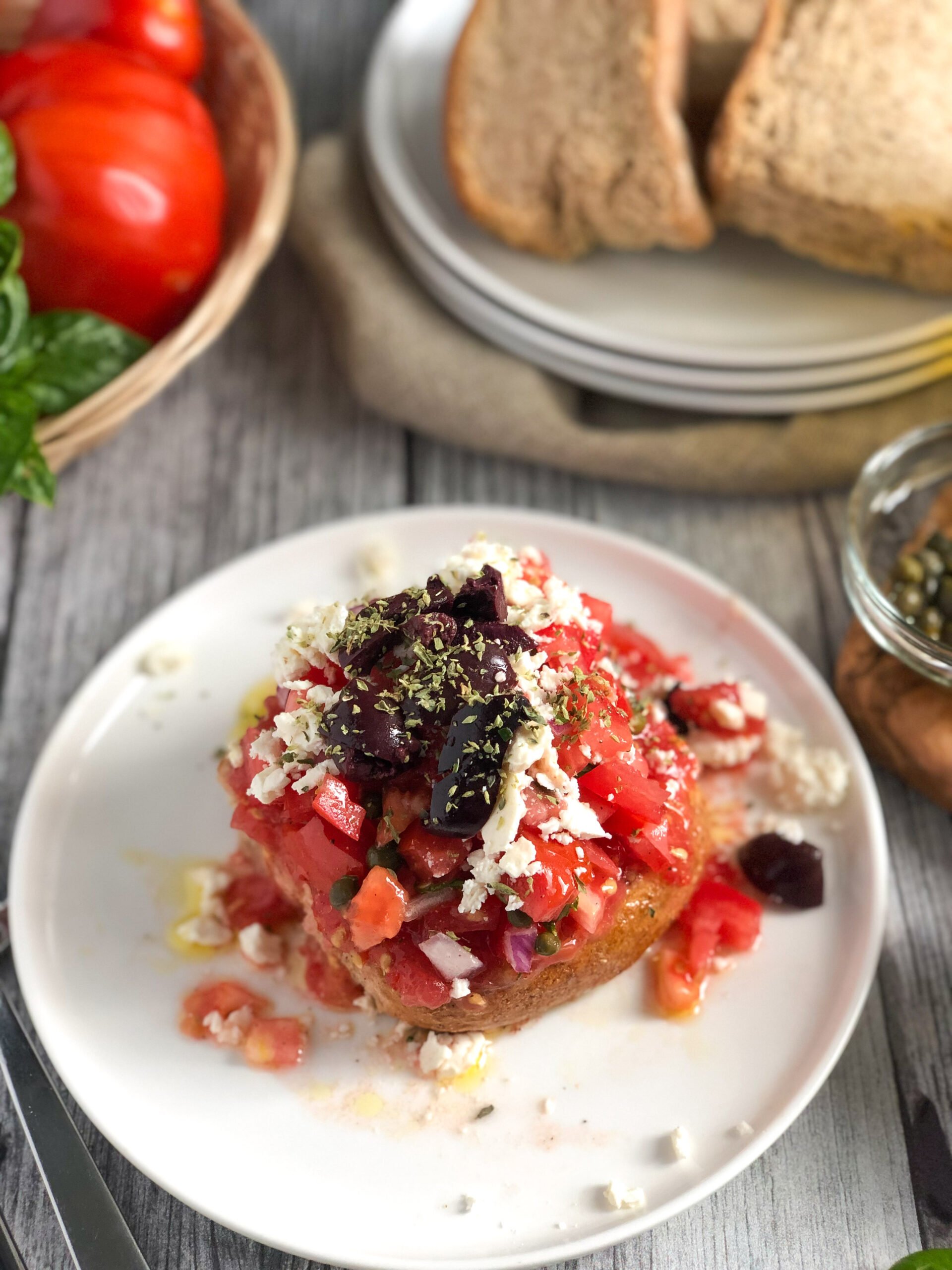 Greek Cretan dakos (Κρητικός ντάκος) - Mia Kouppa, Greek recipes