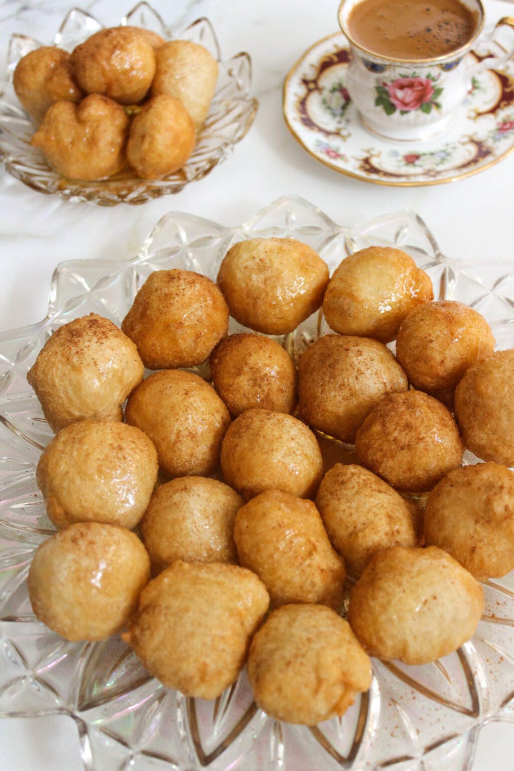 Loukoumades, Greek doughnut (donut) balls (Λουκουμάδες) - Mia Kouppa