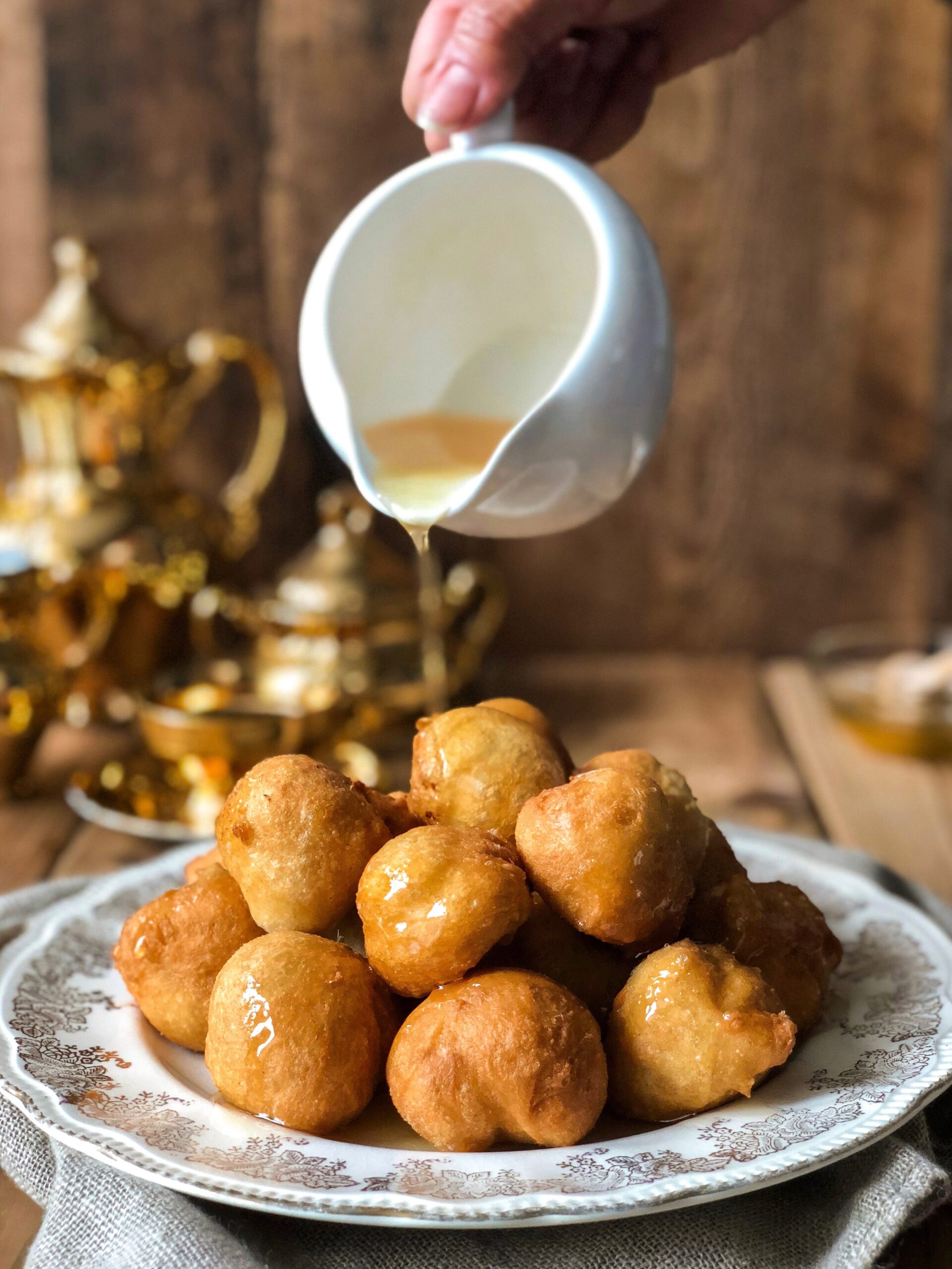 Loukoumades, Greek doughnut (donut) balls (Λουκουμάδες) - Mia Kouppa