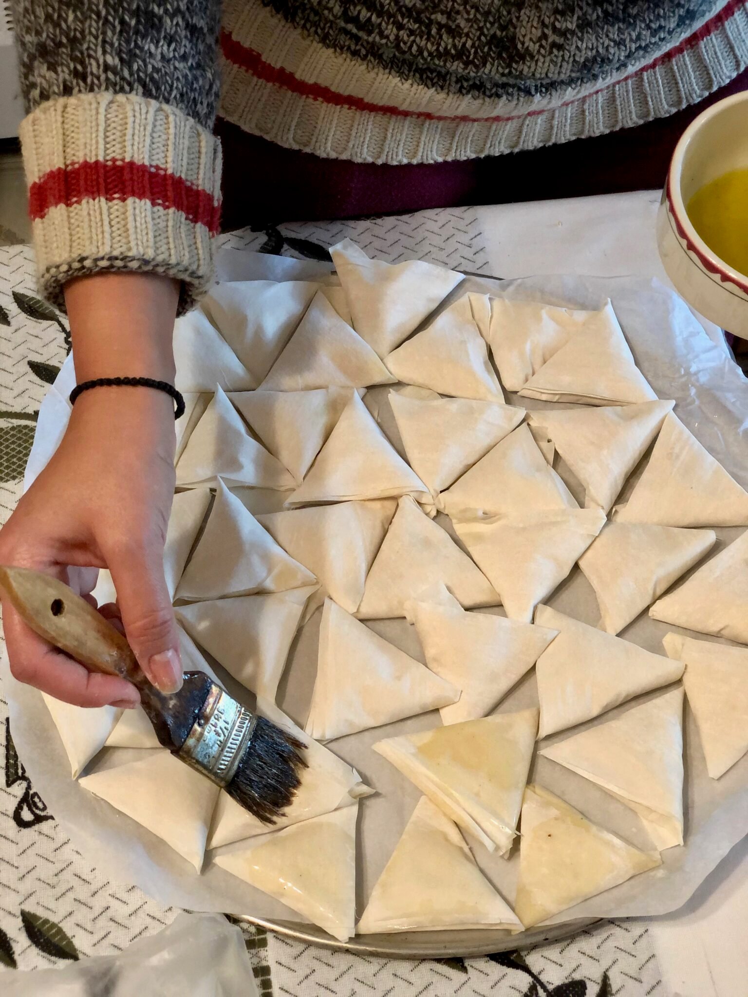 Tyropitakia or Cheese Pies (Τυροπιτάκια) - Mia Kouppa