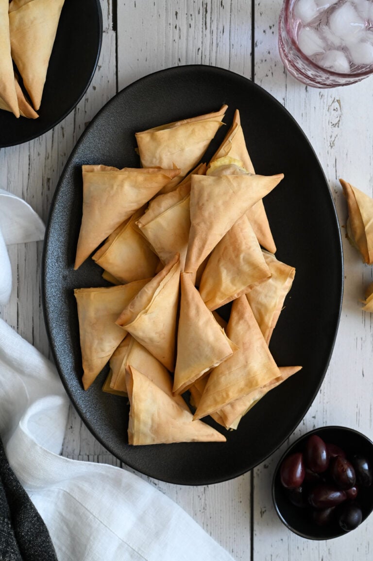 Tyropitakia or Cheese Pies (Τυροπιτάκια) - Mia Kouppa