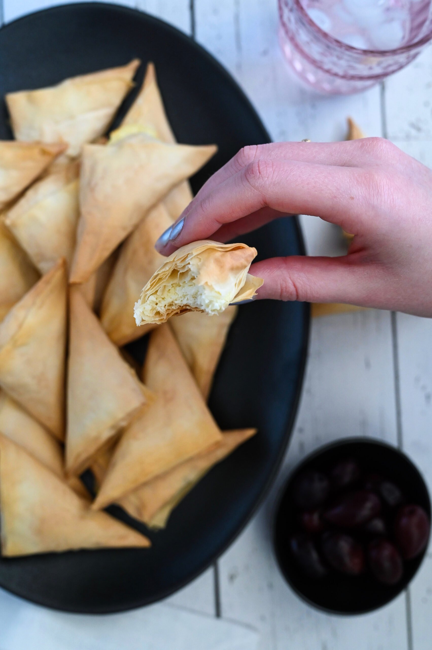 Tyropitakia or Cheese Pies (Τυροπιτάκια) - Mia Kouppa