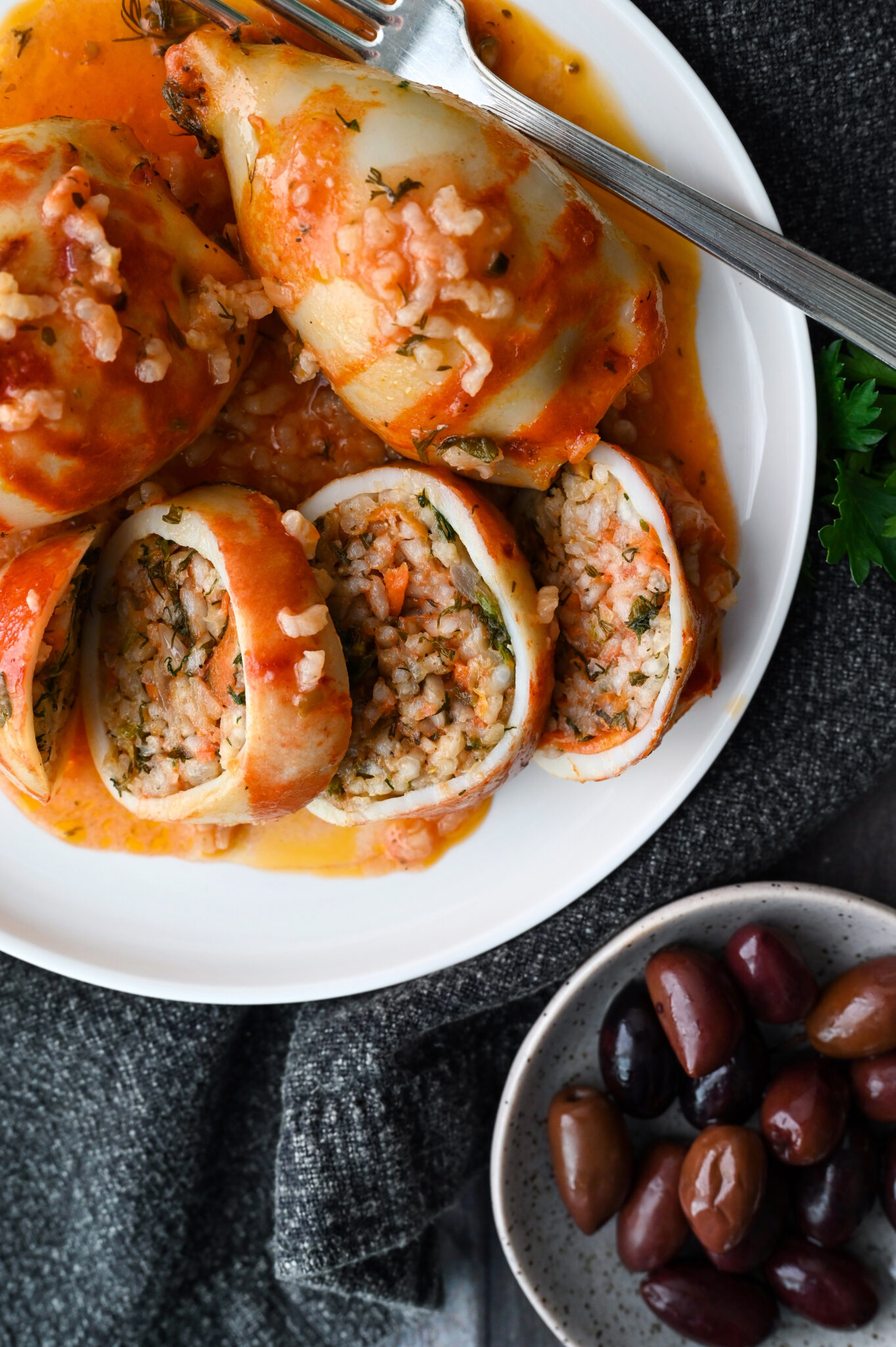 Greek stuffed calamari | Mia Kouppa