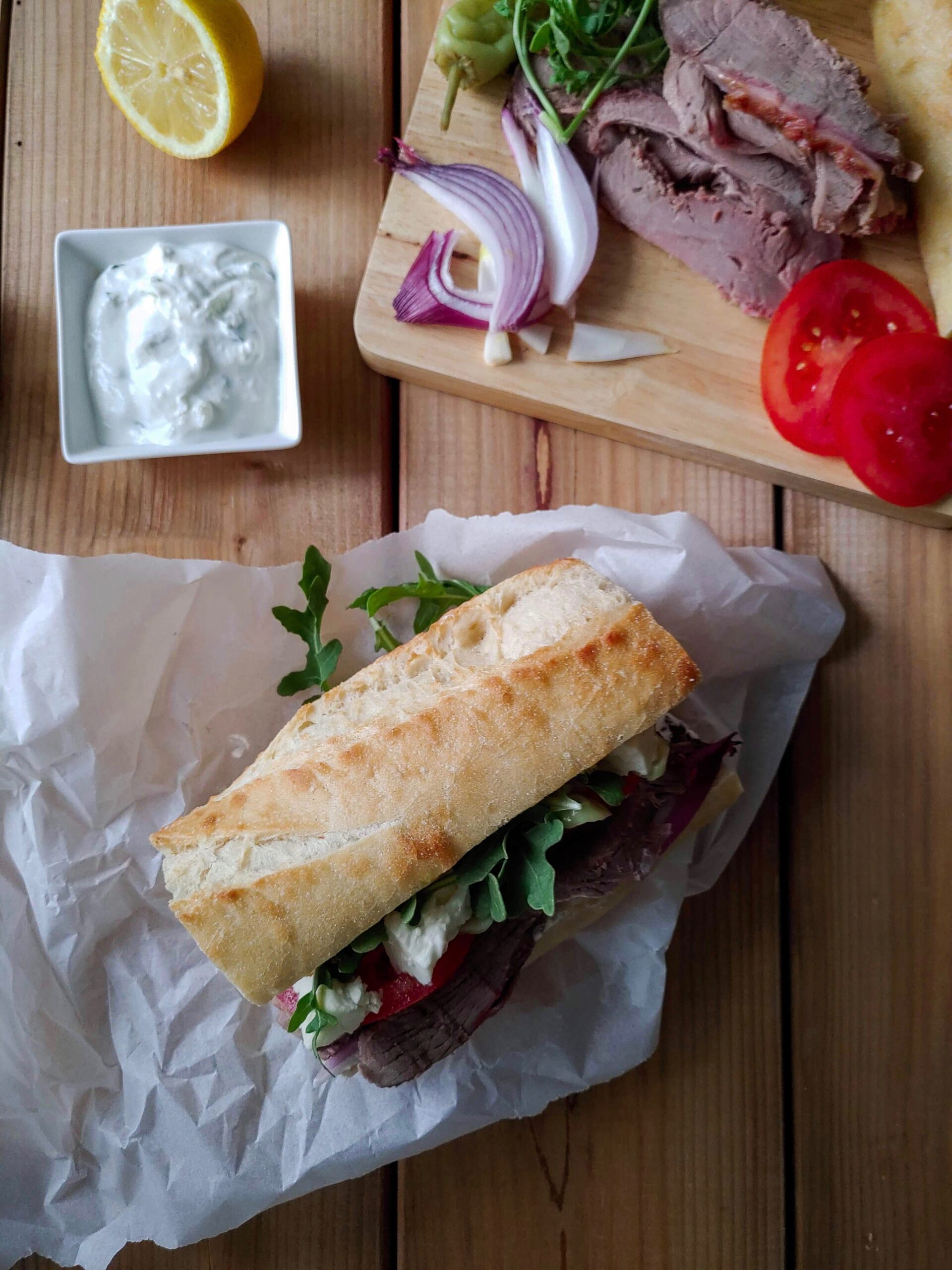 Lamb sandwich - Mia Kouppa, Traditional Greek recipes and more