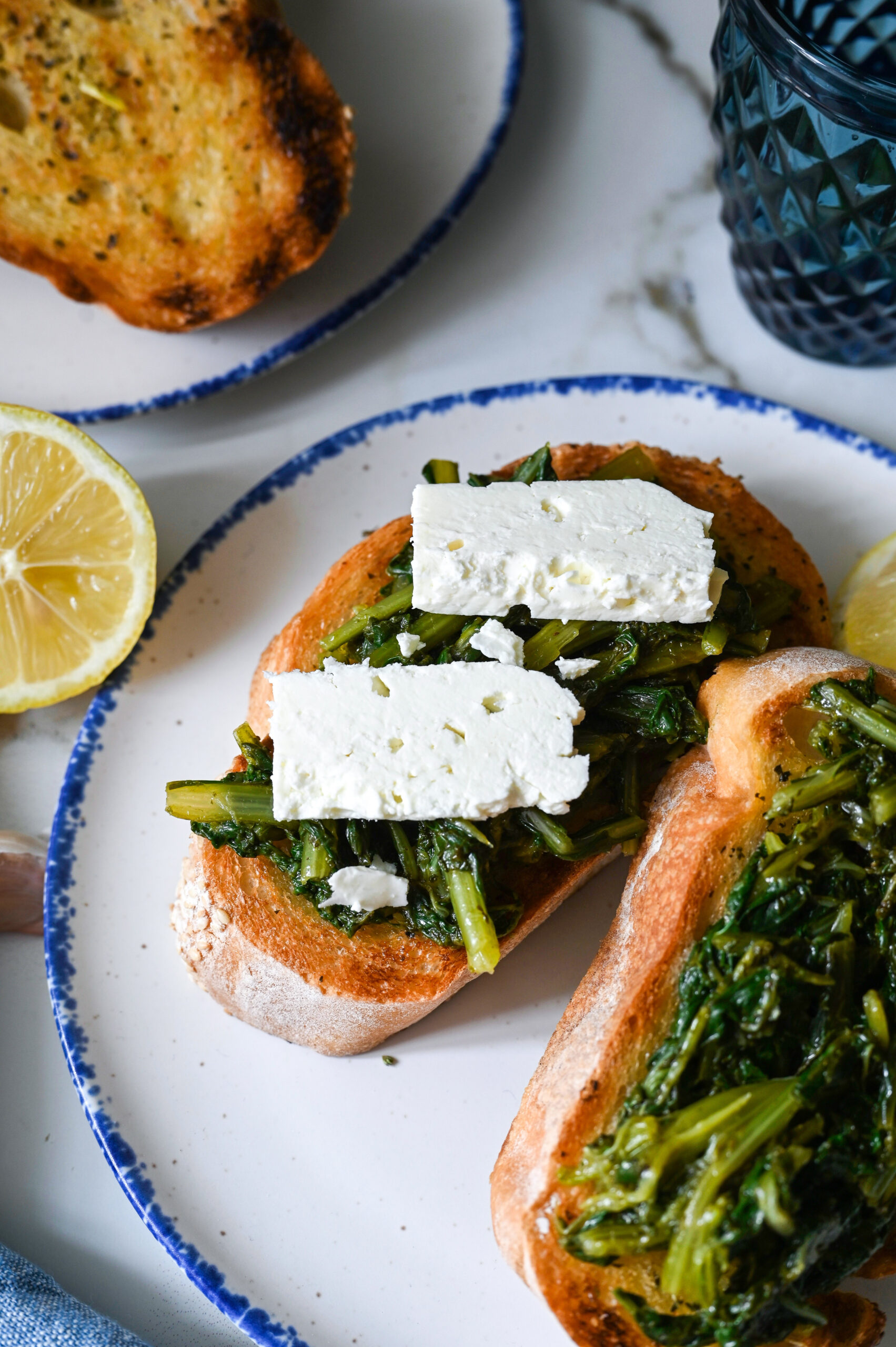 Dandelion greens and grilled bread - Mia Kouppa, Greek recipes and more