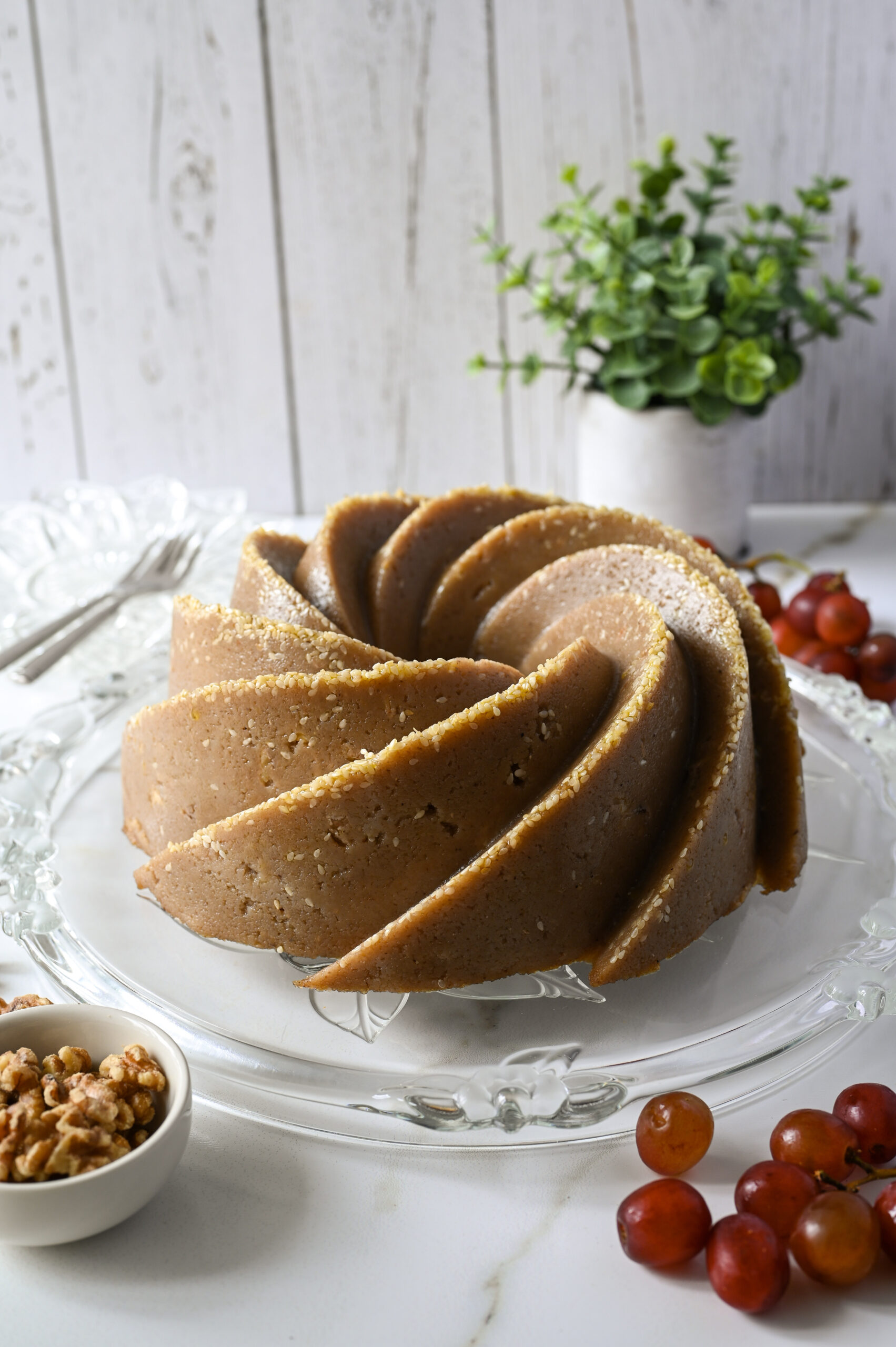 Greek Semolina halva with petimezi - Mia Kouppa, Greek recipes