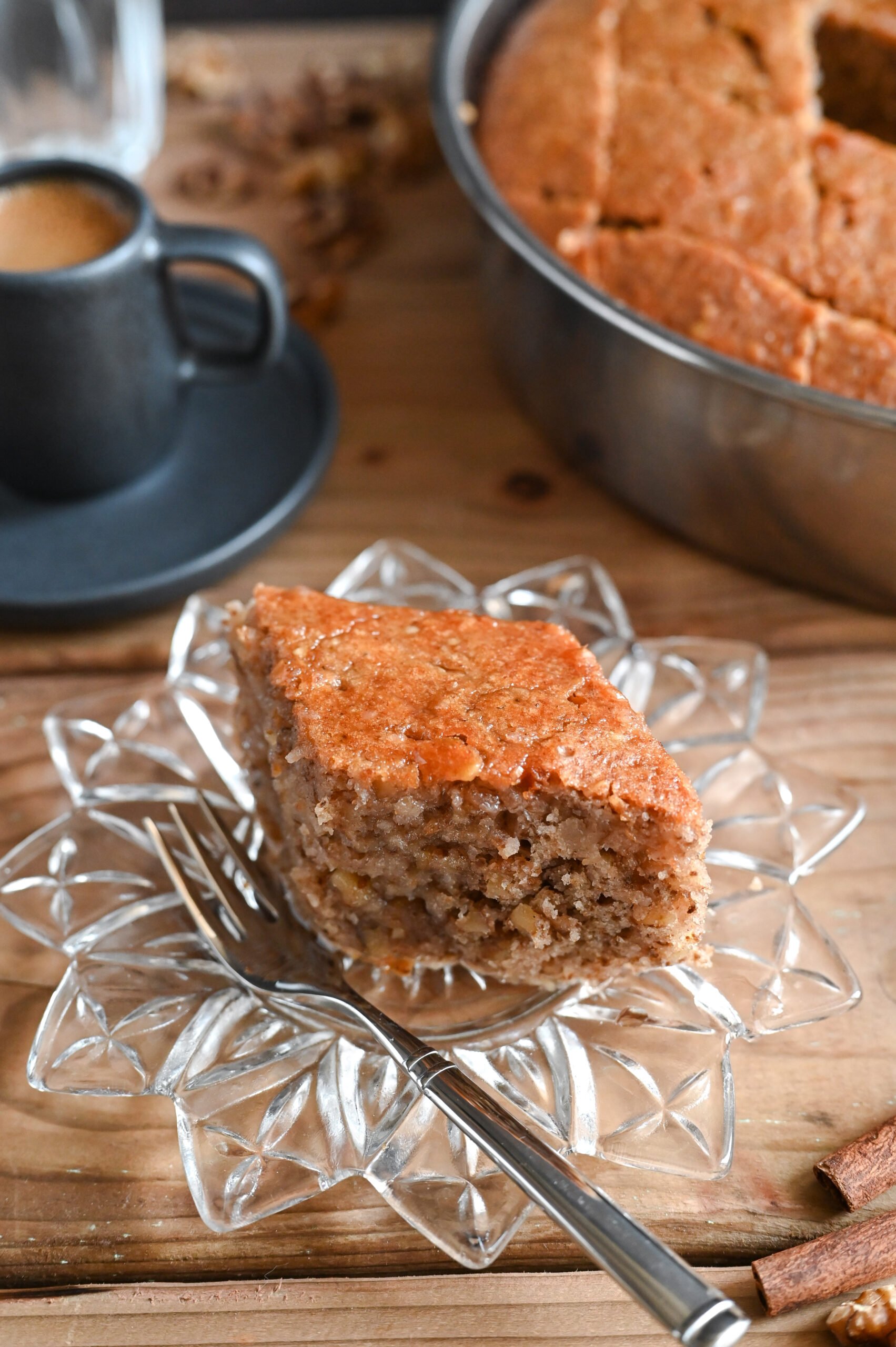 Greek walnut cake (Karydopita) - Mia Kouppa, Greek recipes