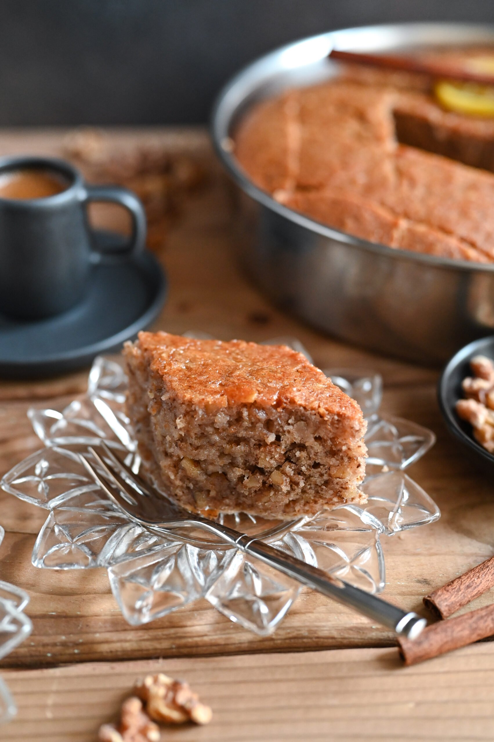 Samali (Σάμαλι) Greek semolina cake with syrup- Mia Kouppa, Greek recipes