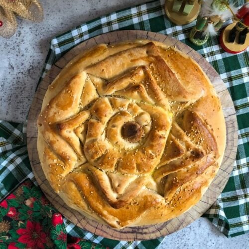 Christopsomo, Greek Christmas Bread (Χριστόψωμο) - Mia Kouppa ...