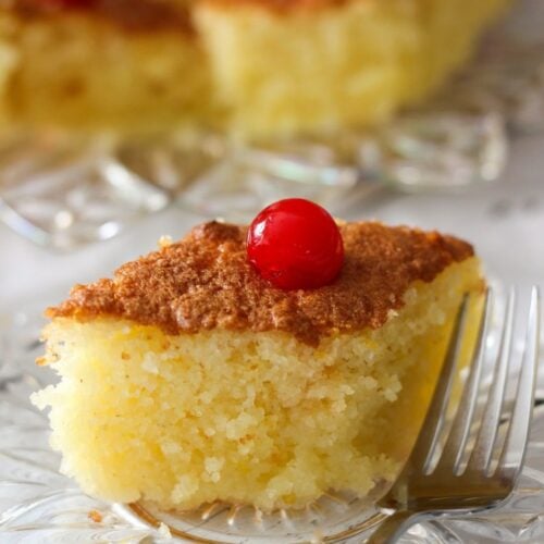 Revani (Ravani) with coconut, a syrup semolina cake - Mia Kouppa, Greek ...