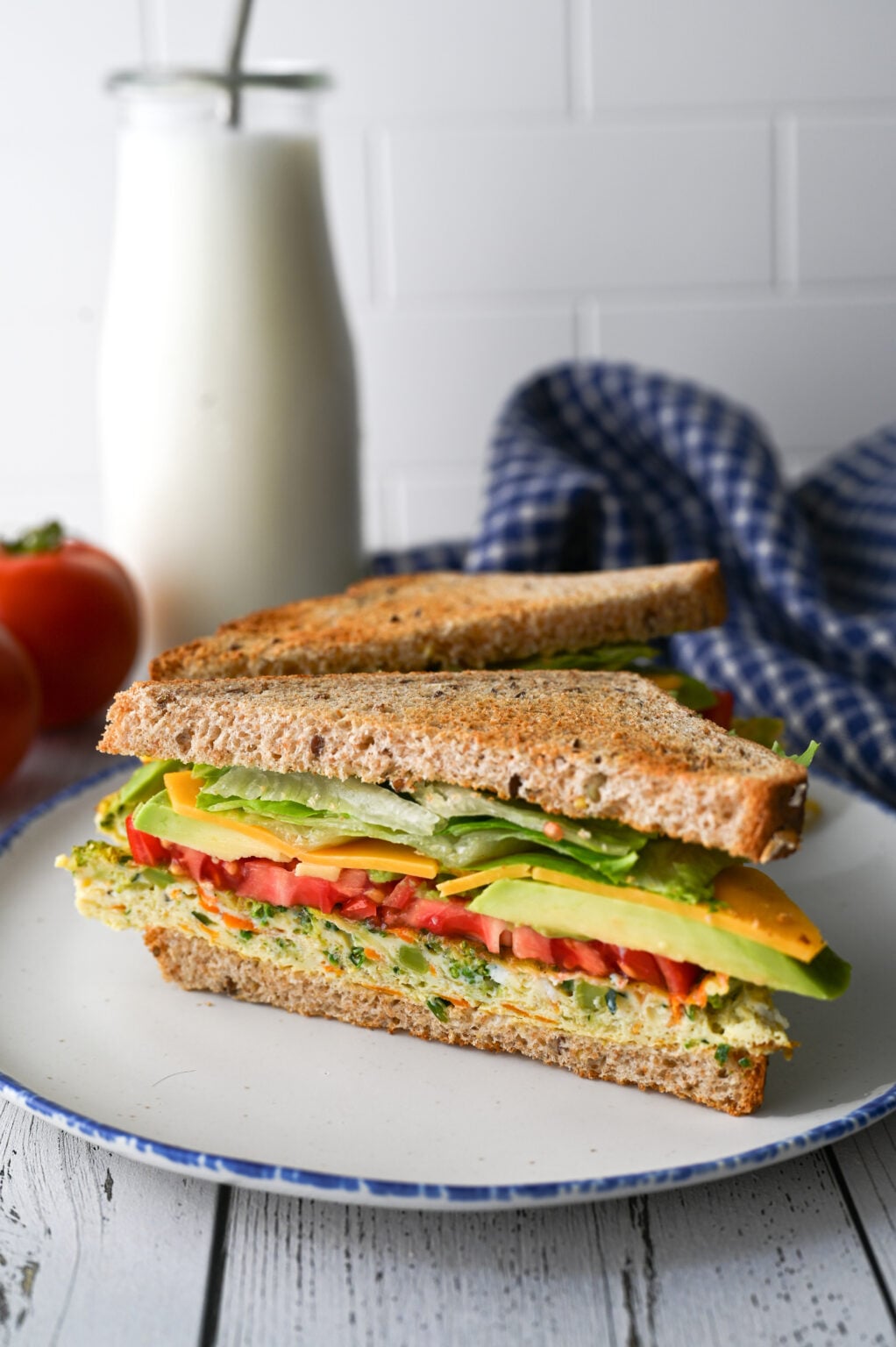 Easy sheet pan eggs and breakfast sandwich - Mia Kouppa
