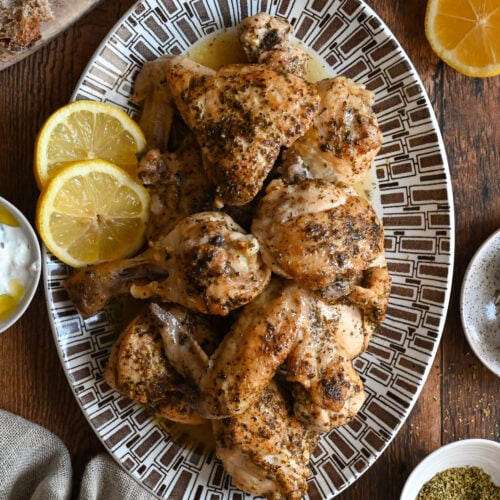 Greek chicken with lemon and oregano (Kotopoulo riganoto) - Mia Kouppa