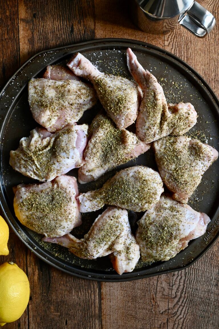 Greek chicken with lemon and oregano (Kotopoulo riganoto) - Mia Kouppa