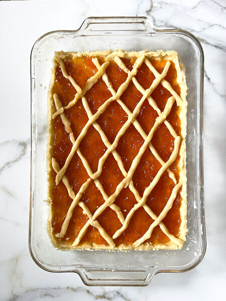 Pasta Flora (Greek jam tart recipe) - Mia Kouppa