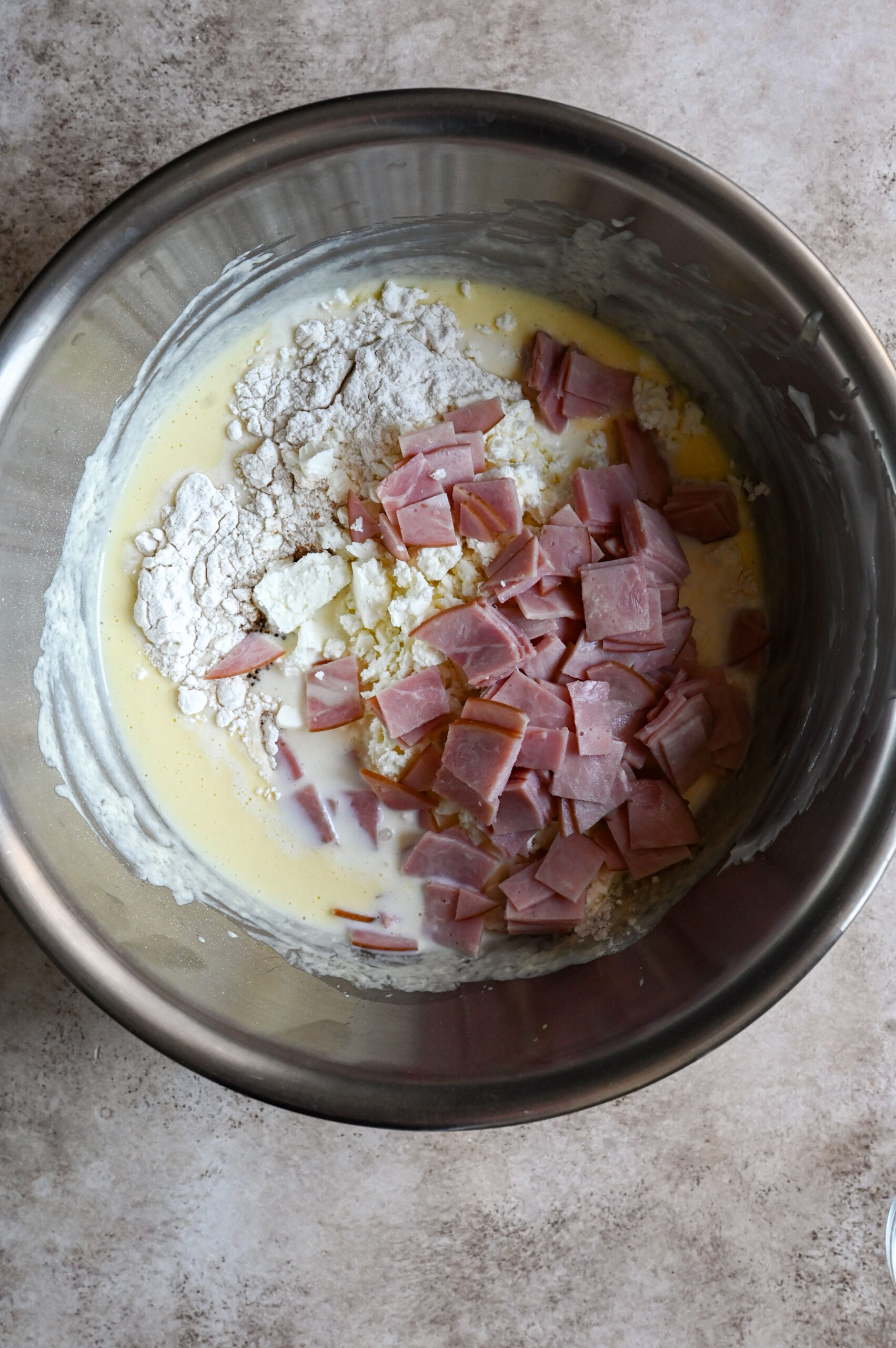 Greek ham and cheese pie (Zambonopita) - Mia Kouppa