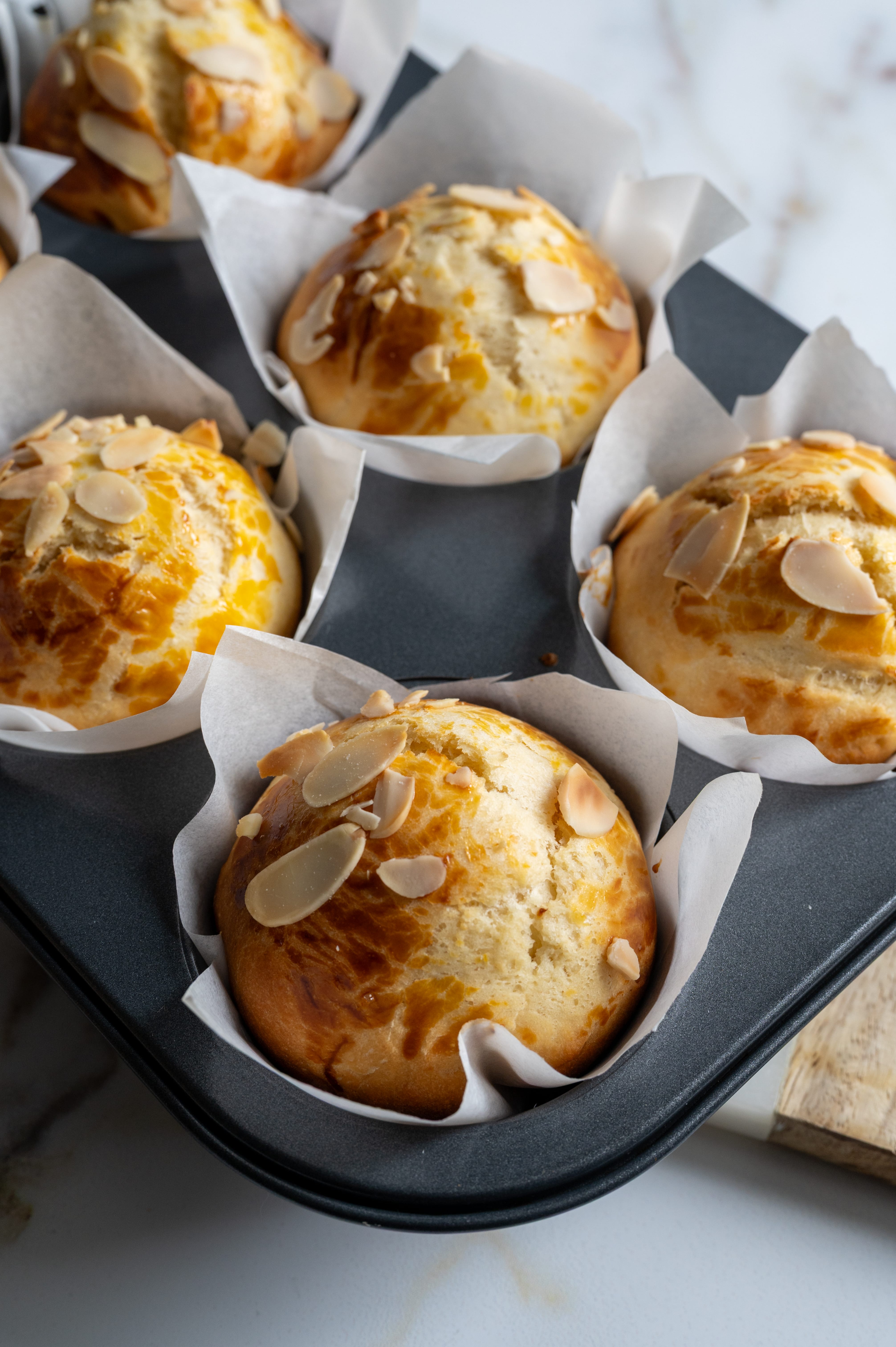 Tsoureki, Greek sweet Easter bread, rolls or muffins - Mia Kouppa