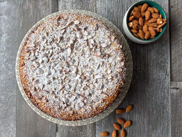 Greek nistisimi amygdalopita, Vegan almond cake - Mia Kouppa, Greek recipes